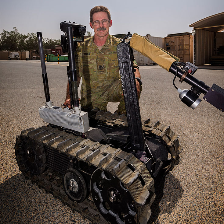 Talon Explosive Ordnance Disposal Robot in the Middle East region