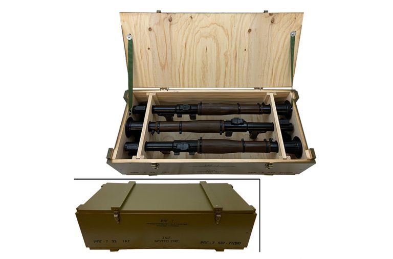 RPG-7 Rocket Launcher Crate with 3x Replica Launchers | EPE